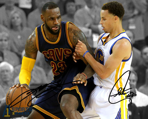 LeBron James Stephen Curry Cavaliers Warriors Signed Photo Autograph ...