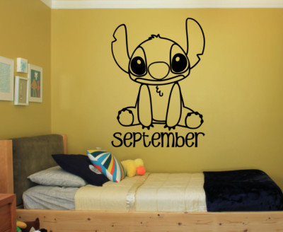 DISNEY STITCH PERSONALIZED NAME LARGE REMOVABLE VINYL DECAL STICKER ...