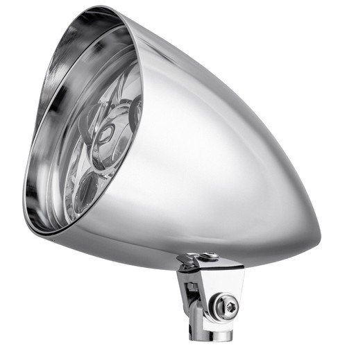 LED Chrome Tri Bar Bullet Headlight For Harley Sportster Bobber Chopper ...