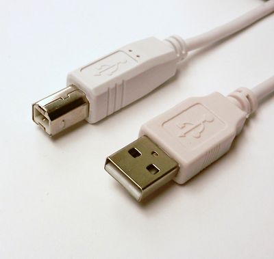 3 FT USB 2.0 A-B Printer Scanner Cable White HP Samsung Canon Lexmark ...