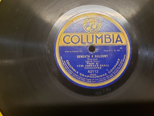 Columbia A2113 Vess Osman's Banjo Orchestra, Uncle Tom, Beneath a ...