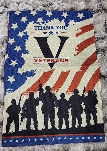 Veterans Salute 12x18 Patriotic USA America Double Sided Garden Flag | eBay