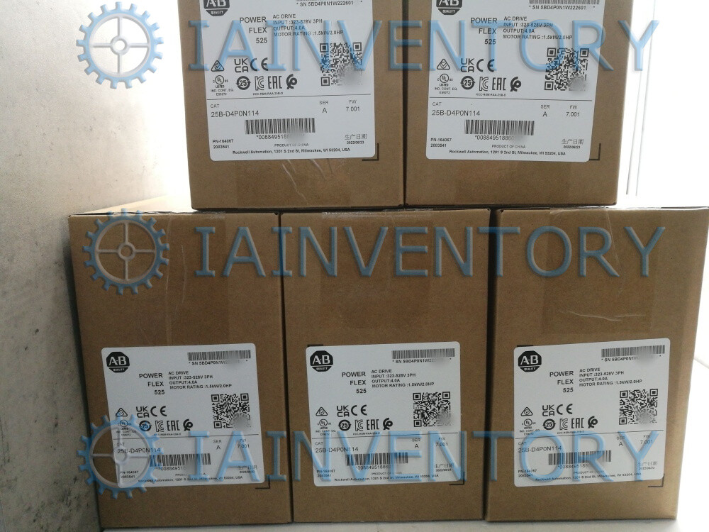 1PC New Allen-Bradley 25B-D4P0N114 PowerFlex 525 1.5kW 2Hp AC Drive ...