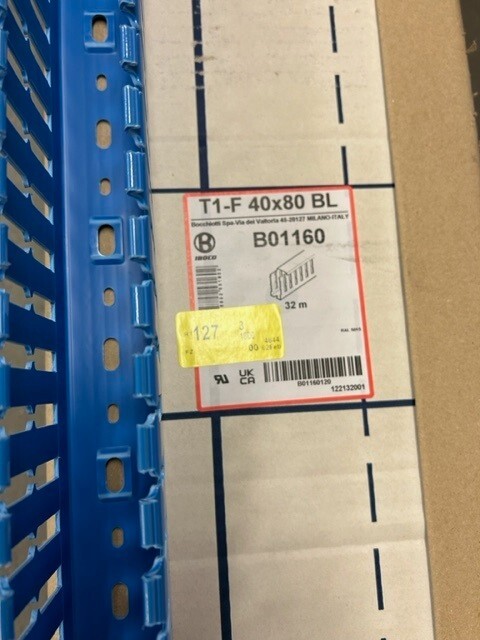 Iboco cable trunking T1-EF grey and T1-F blue cut to 0.5m lengths ...