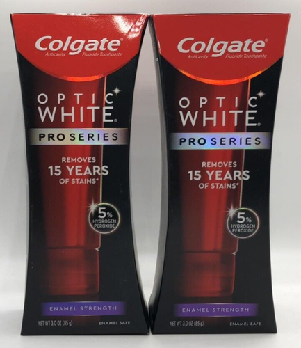 2PK Colgate Optic White Pro Enamel Strength ~ 3 OZ Each ~ EXP 12/24 ...