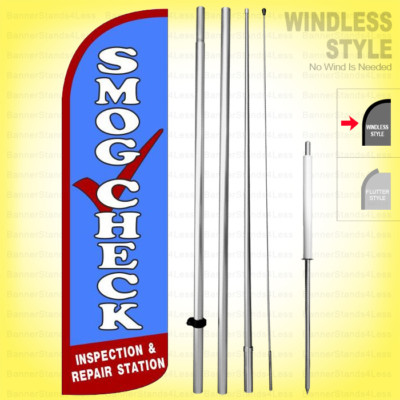 SMOG CHECK INSPECTION REPAIR - Windless Swooper Flag Kit 15' Feather ...
