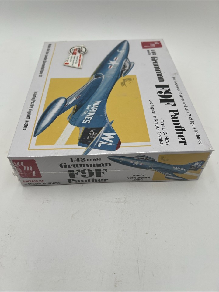 AMT Grumman F9F Panther 1/48 Scale Model Kit U.S. Navy Jet Fighter | eBay