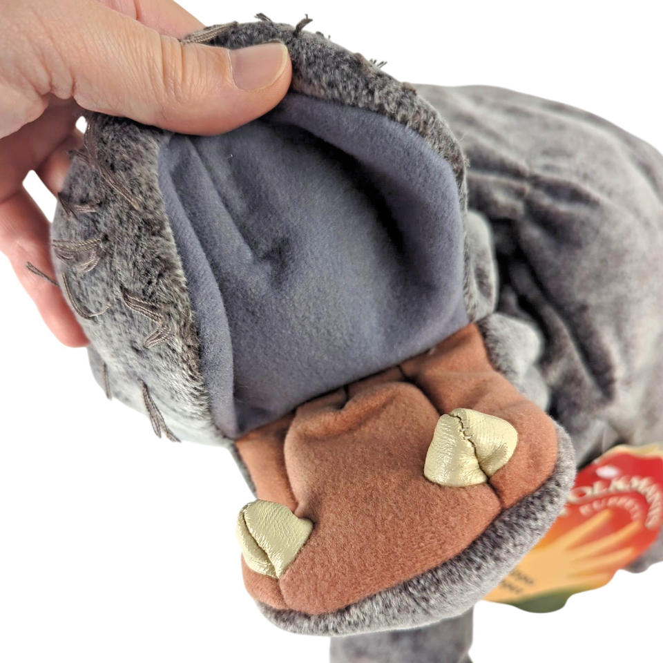 Folkmanis 18" Hippo Hand Puppet Large Full Body Adult Hippopotamus ...