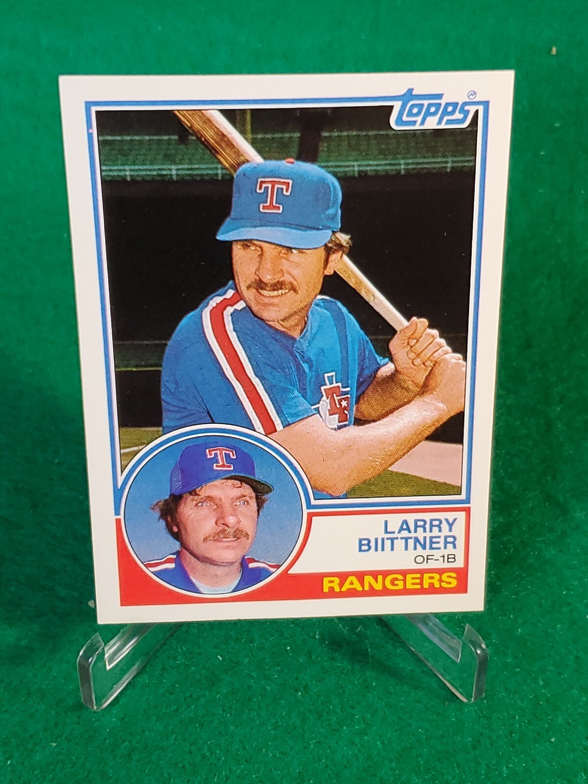1983 Topps Traded Baseball Card #10T Larry Biittner Texas Rangers | eBay