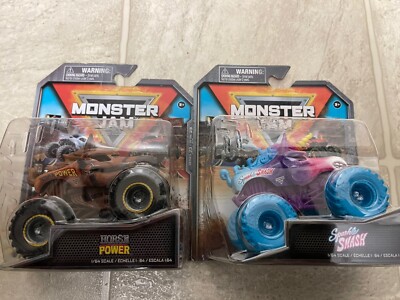 SPIN MASTER MONSTER JAM HORSE POWER SERIES 23 & SPARKLE SMASH SERIES 33 ...