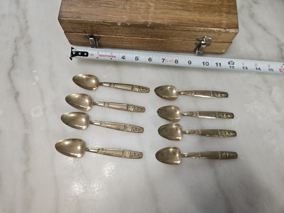 Mid-Century Modern General Gems Thai Flatware Set In Original Wooden ...