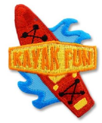 Girl Boy Cub KAYAK FUN River Kayaking Patches Badges SCOUT GUIDE ...
