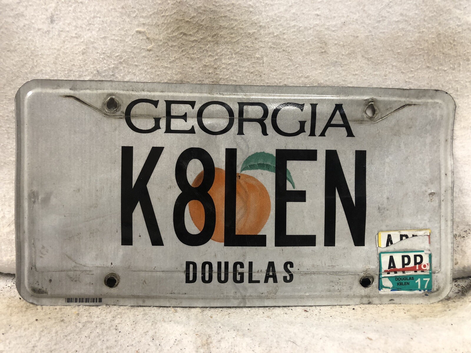 2017 Georgia Vanity License Plate “K8LEN” | eBay