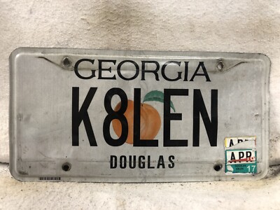 2017 Georgia Vanity License Plate “K8LEN” | eBay