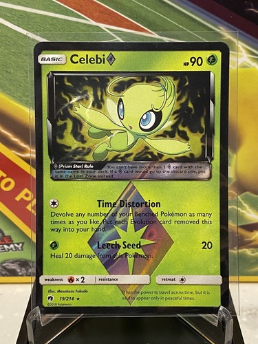 Pokemon TCG - Celebi Prism Star 19/214 (Prism Star Rare) - Lost Thunder ...