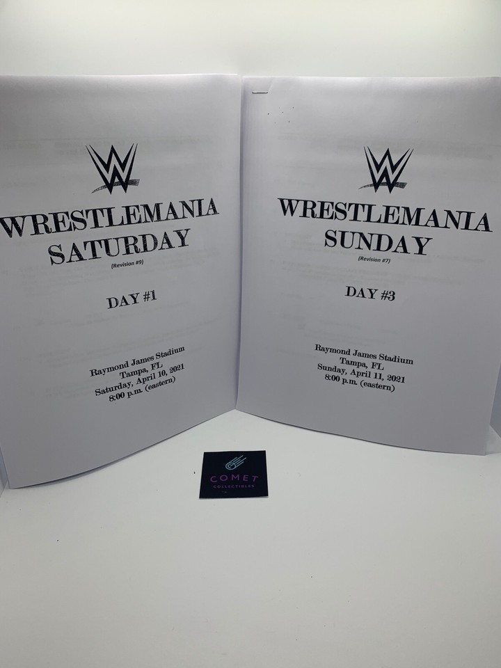 WWE WrestleMania 37 SCRIPT from Tampa, FL April 2021 Wrestling Event ...