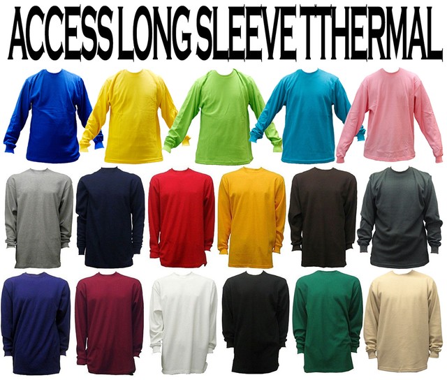 17 DIFFERENT COLORS OF ACCESS THERMAL LONG SLEEVE SHIRTS AT11 | eBay