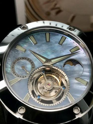 Android Virtuoso Tourbillon GMT Moon Phase Watch MOTHER OF PEARL | eBay