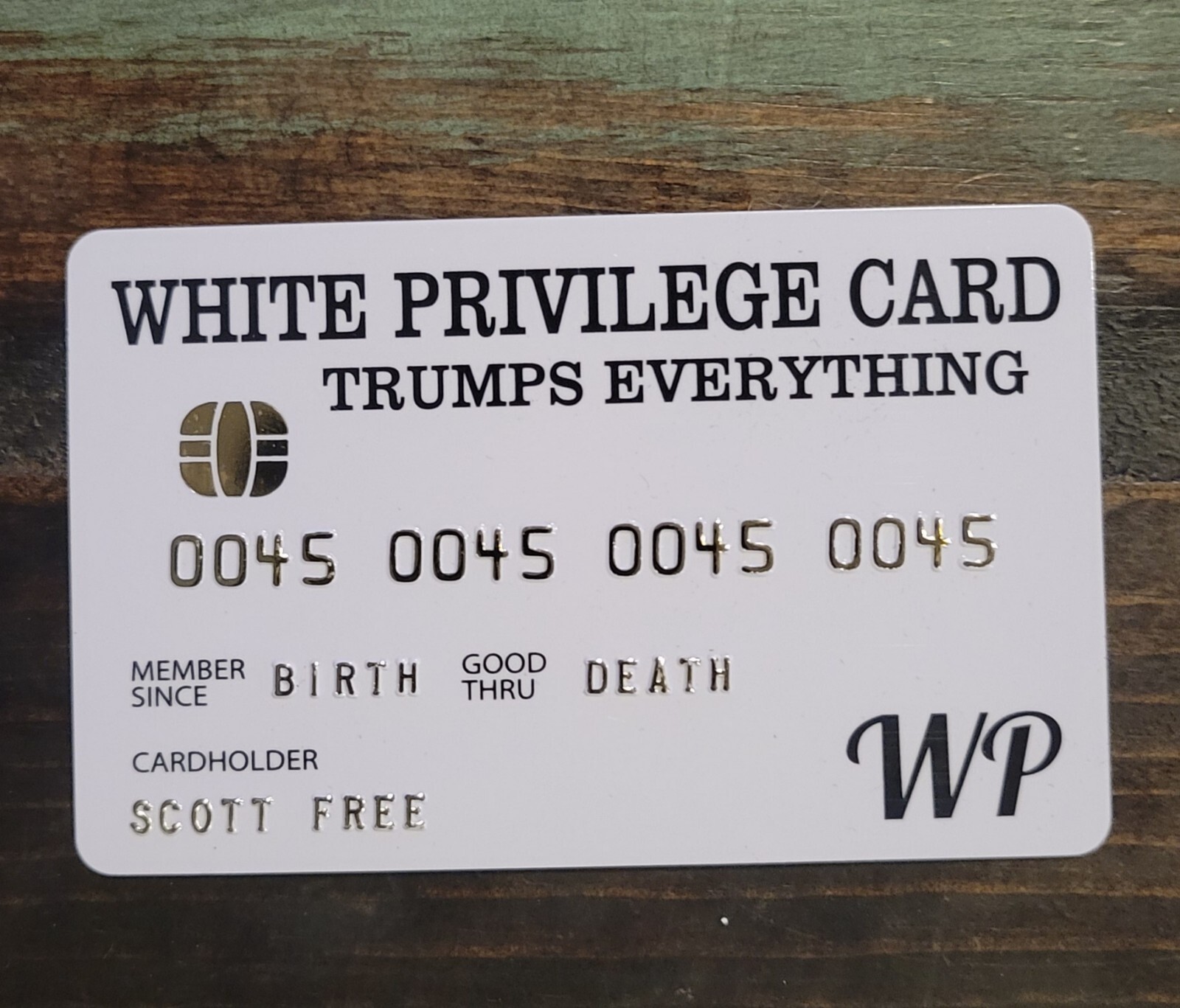 White Credit Card Gag Gift | eBay