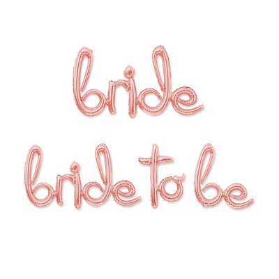 18in Air-Filled Rose Gold Lowercase Cursive Letter "bride to be ...