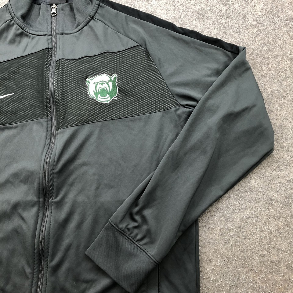 Baylor Bears Jacket Full Zip Mens Large Gray Nike NCAA Basketball Track ...