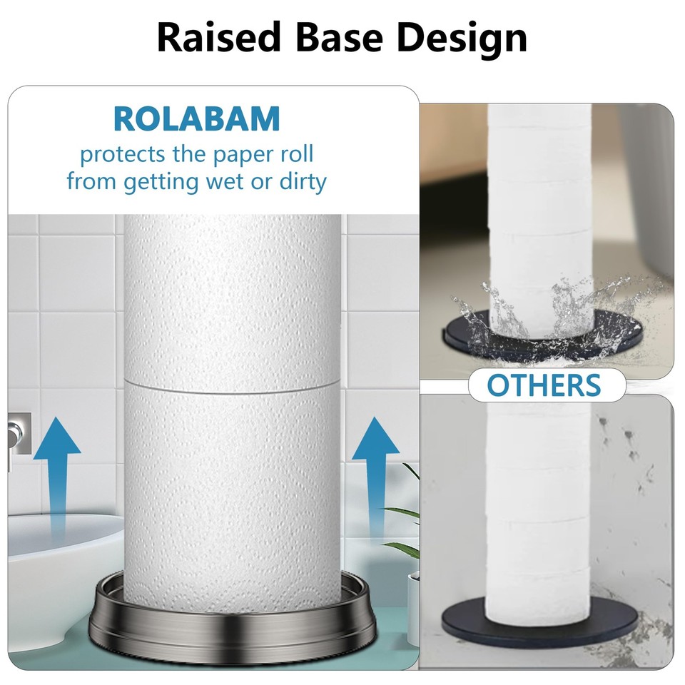 Toilet Paper Holder Stand with Reserve Function, Free Standing Toilet ...