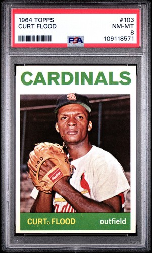 1964 TOPPS #103 CURT FLOOD PSA 8 | eBay