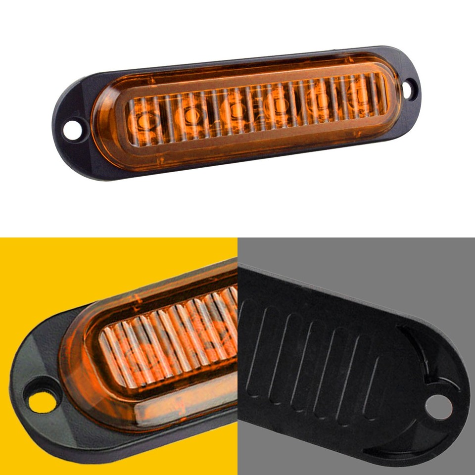 16X Universal LED Amber Yellow Side Light Marker Truck Clearance Lamps ...