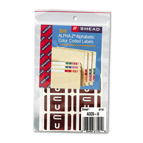 Smead Smd-67191 Alphaz Accs Color Coded Alphabetic Label - 1" Width X 1 ...
