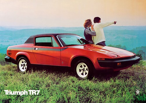 Triumph TR7 Red Classic Showroom Car Picture Poster Print A1 & A3 + TR2 ...