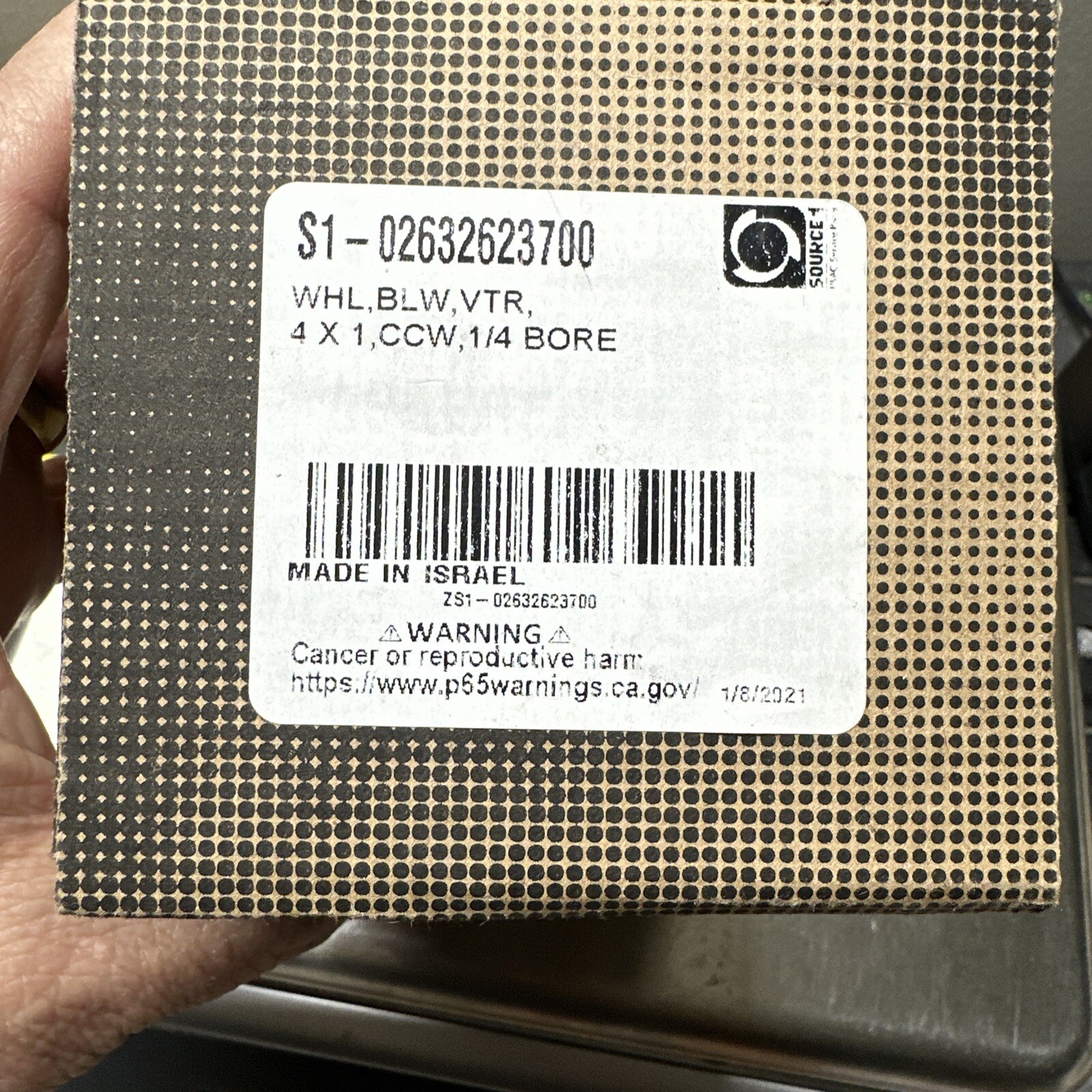 Source 1 S1-02632623700 Blower Wheel 4 inch 1/4 bore YORK JCI Inducer ...