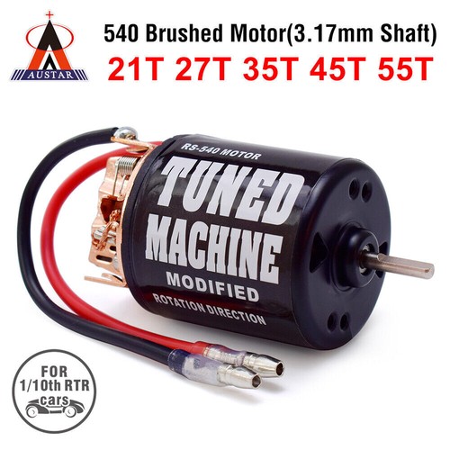 AUSTAR 540 Brushed Motor 21T 27T 35T 45T 55T for 1/10 RC Traxxas SCX10 ...