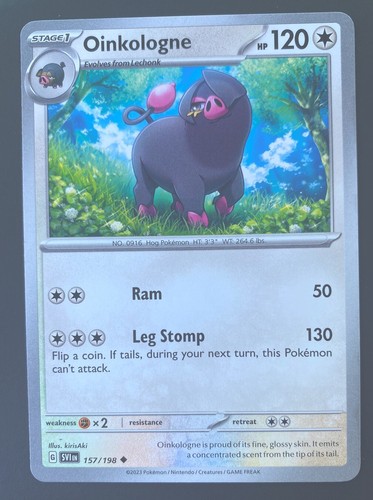 2023 pokémon nintendo creatures game freak Oinkologne card | eBay