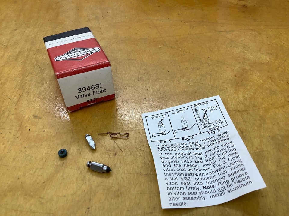 BRIGGS & STRATTON# 394681 - NEEDLE & SEAT KIT - NEW, ORIGINAL EQUIPMENT ...