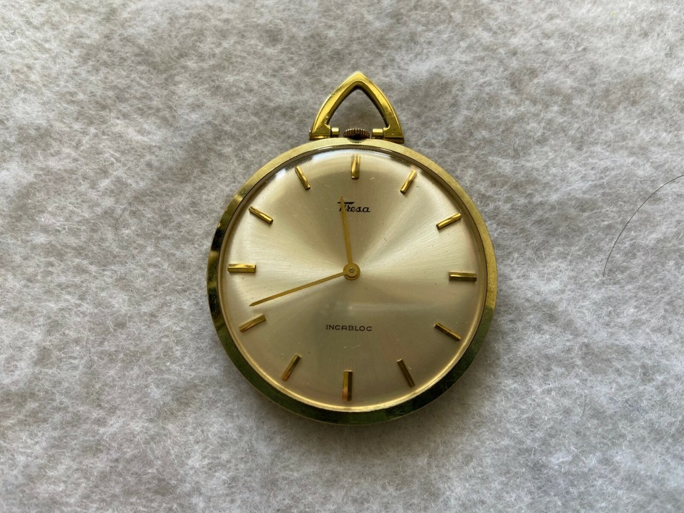 Tiresa Incabloc Mechanical Wind Up Vintage Pocket Watch | eBay