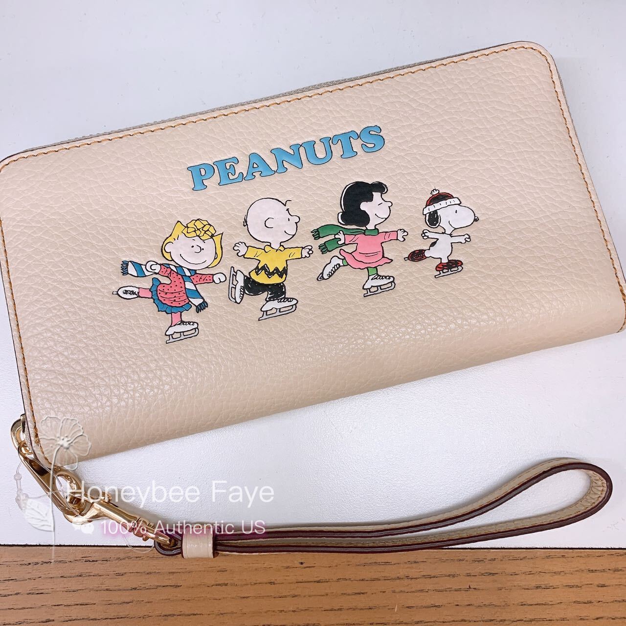 NWT Coach X Peanuts Long Zip Around Wallet With Snoopy Woodstock ...