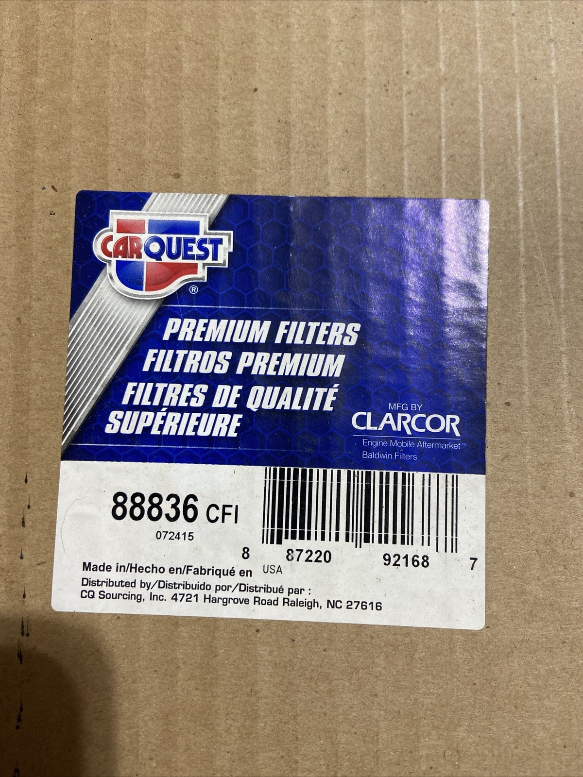 BALDWIN RS3920 - Air filter cross reference