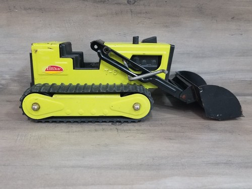 Dozer TONKA Pressed Steel Lime Green T-6 Bulldozer 12 " for Parts or ...