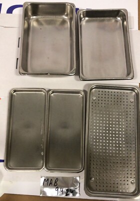 Surgical Stainless Steel STERILIZING TRAYS 5PCS-MAB-9424 | eBay