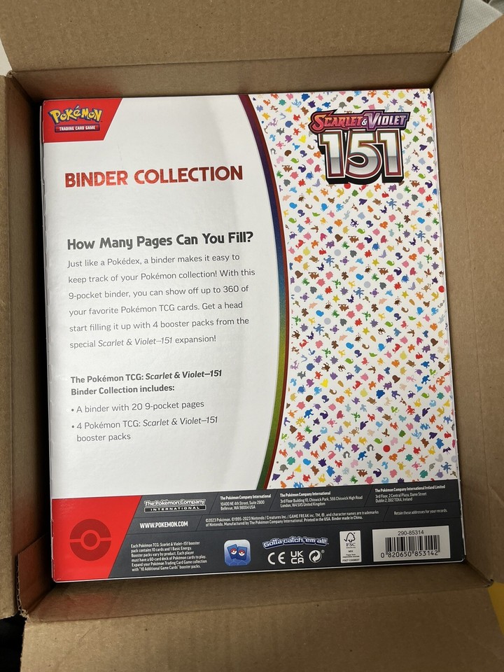 Nintendo Pokémon TCG Scarlet & Violet - 151 Binder Collection - 4 Packs ...
