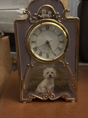 Bradford Exchange Westie Dog Clock Loyal Companion Highland Terrier ...