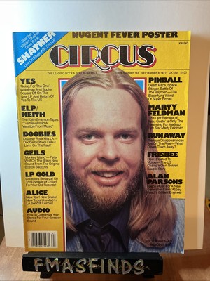 X7 1977 RICK WAKEMSN YES September 8 CIRCUS MAGAZINE TED NUGENT POSTER ...