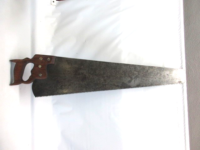 Vintage E.C. Atkins #54 5 TPI rip saw, 28" length, straight. Replaced ...