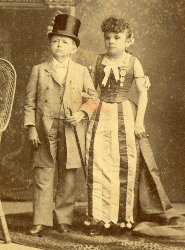 Major Willie Ray Wife Eisenmann Cabinet Card Photo Circus Dwarfism 1891 ...