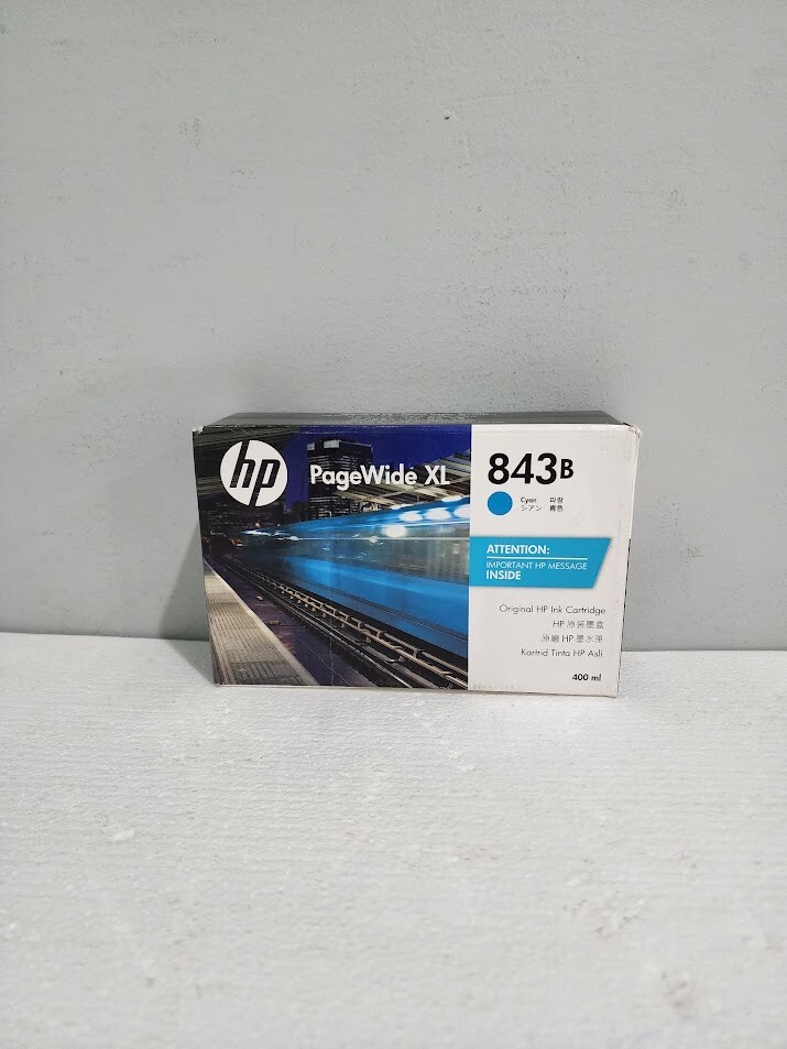 HP 843B 400-ml Cyan PageWide XL Ink Cartridge C1Q62A Exp Jul 2024 | eBay