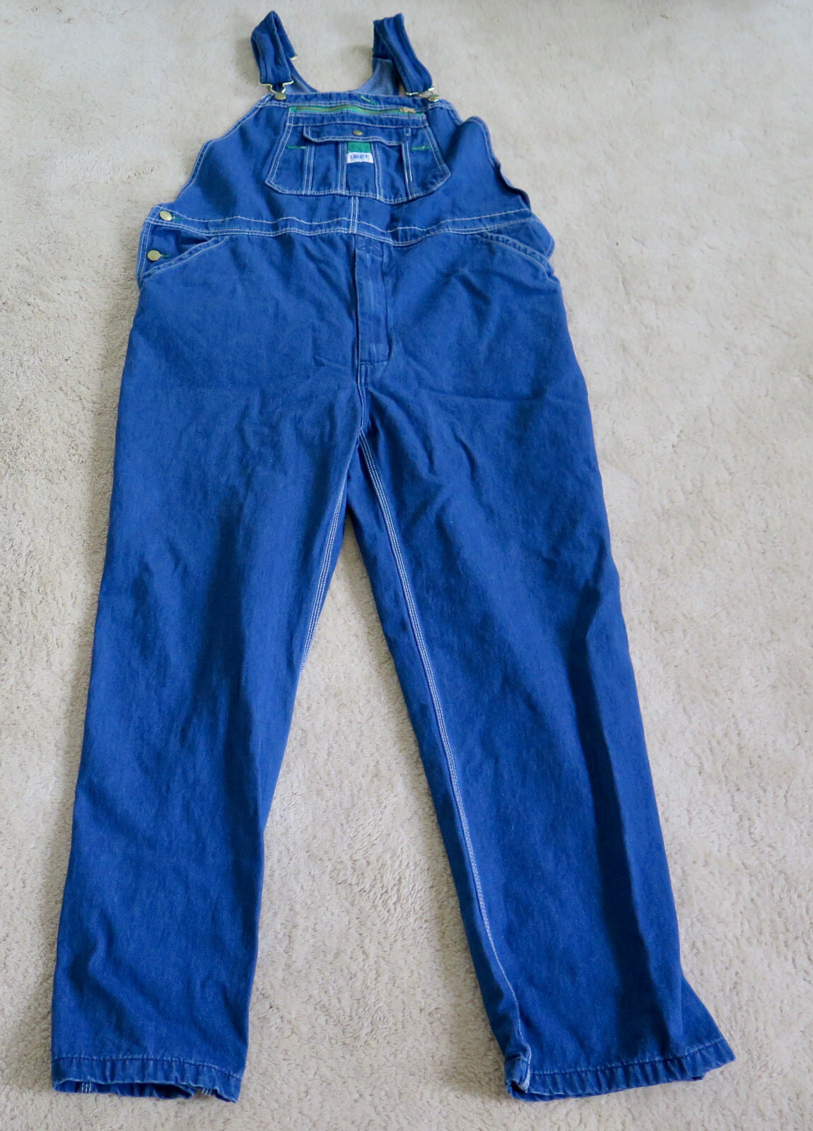 Vintage Liberty Denim Overalls Unisex Size 42 x 32 Bl… - Gem