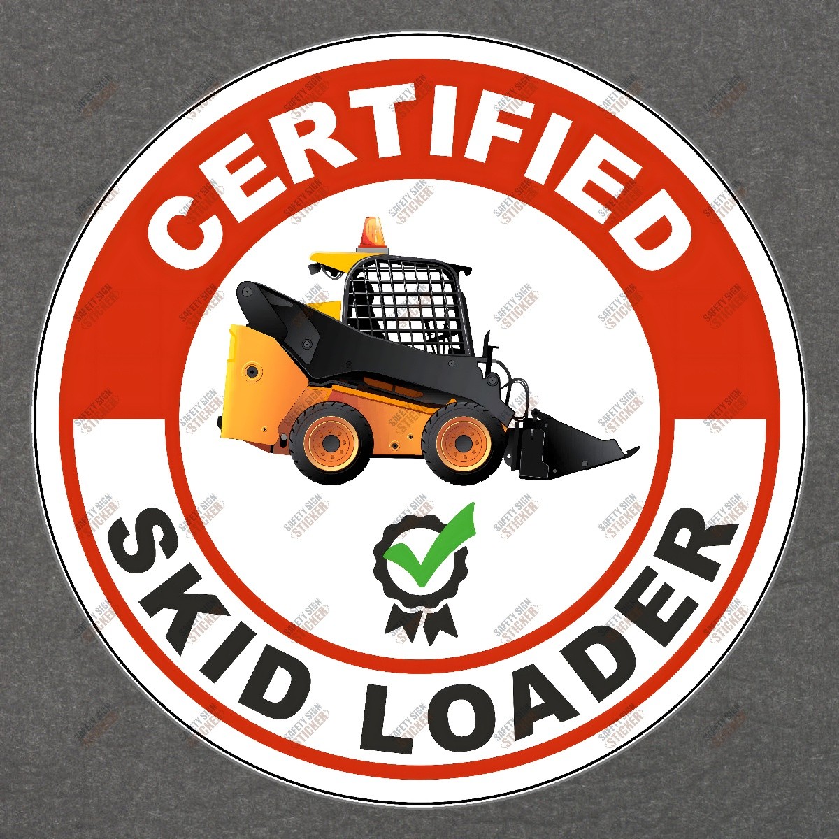 Certified Skid Loader Safety Sign Sticker OSHA Compliant Hazard #962722 ...