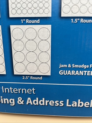 Svel Shipping Labels for Laser&Inkjet Printers, 2000 Labels 2.5” Round ...