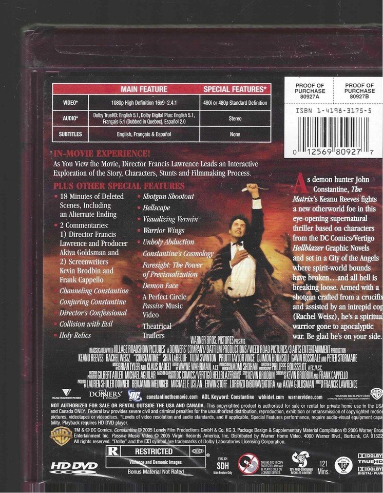 Constantine HD DVD (Keanu Reeves) | eBay