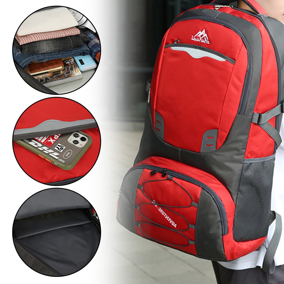 40L 60L 85L Nylon Travel Backpack Waterproof Outdoor Rucksack Camping ...